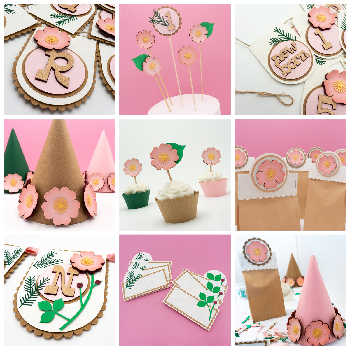Rose Wildflower Birthday Party Decorations - handmade – Made By Adrienne