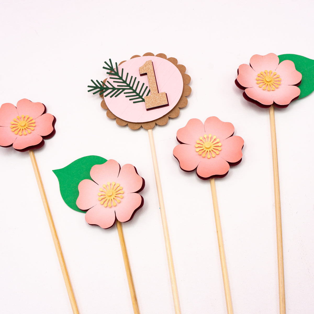 Rose Wildflower Cake Topper - Handmade – Made By Adrienne